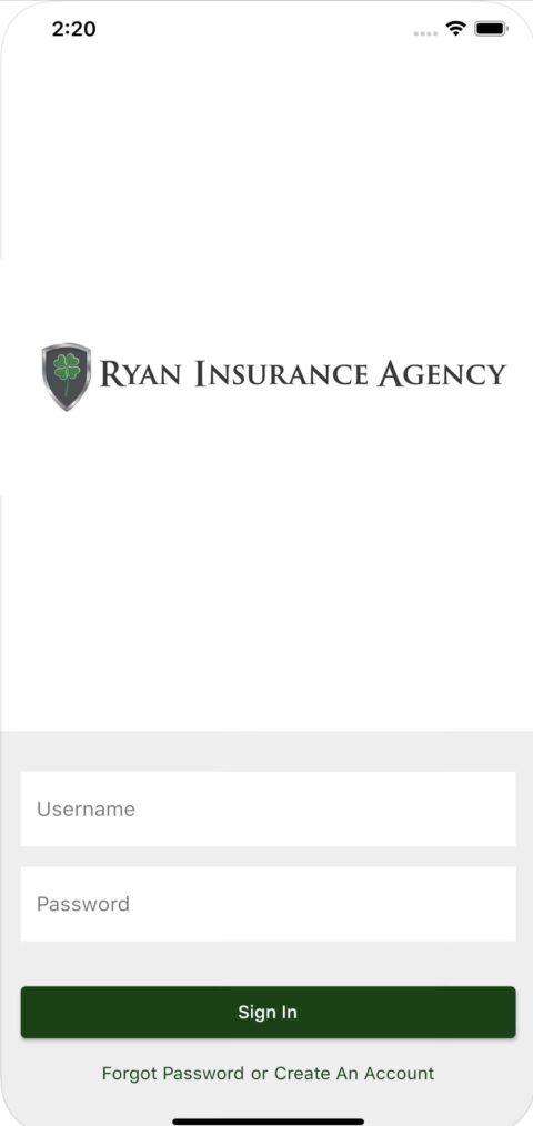 Mobile & Client Portal App | Ryan Insurance Agency